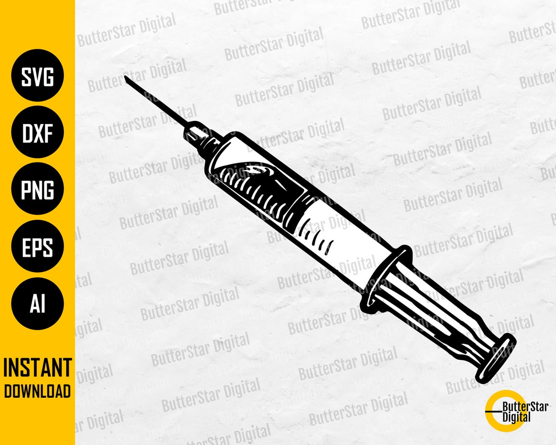 Syringe SVG Medicine SVG Injection SVG Medical Graphics - Etsy