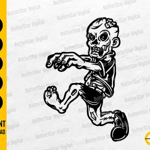 Cute Running Zombie SVG | Horror SVG | Scary Monster Decal T-shirt ...