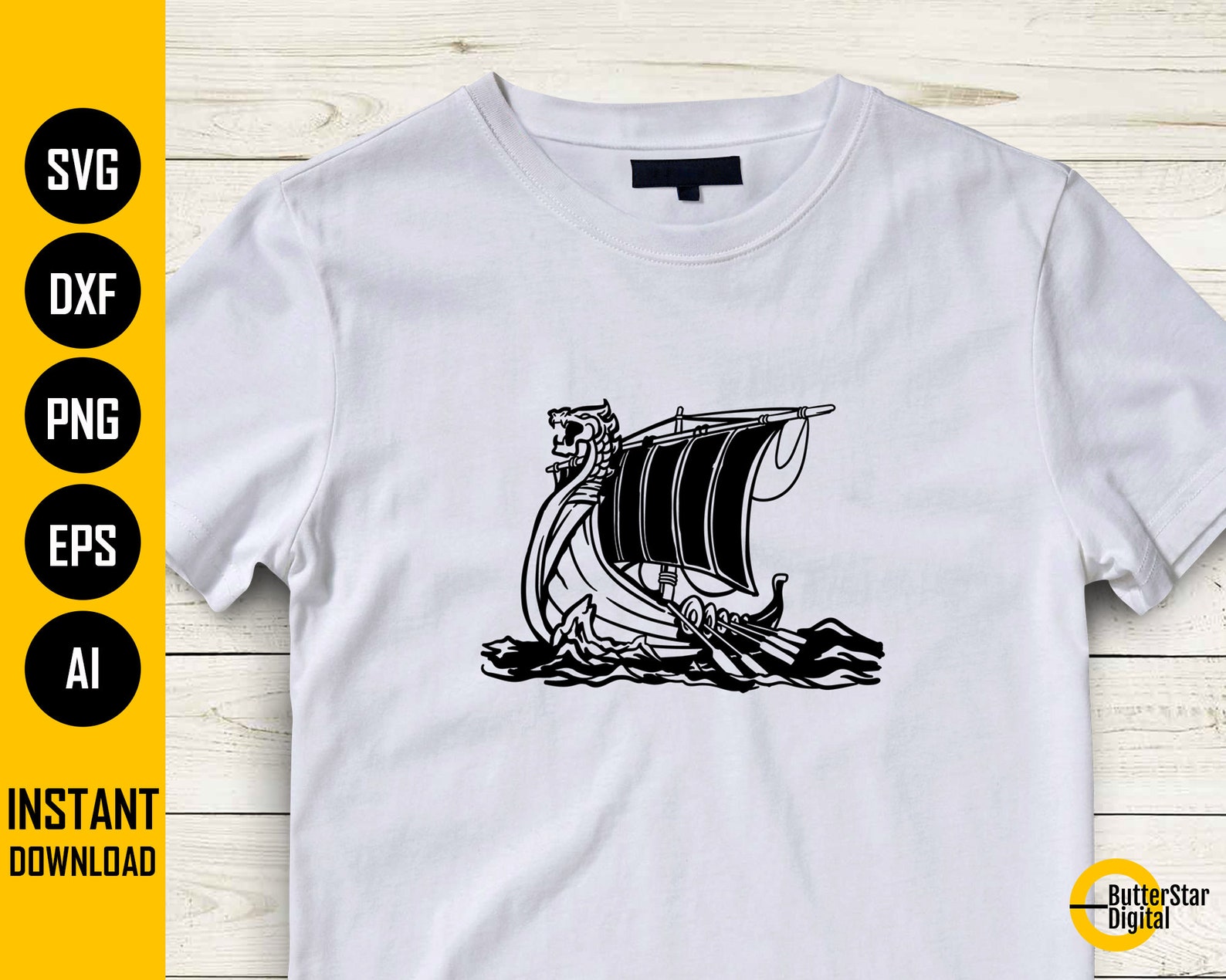 Viking Ship SVG | Dragon Boat SVG | Ancient Nordic Sail Journey Sailing ...