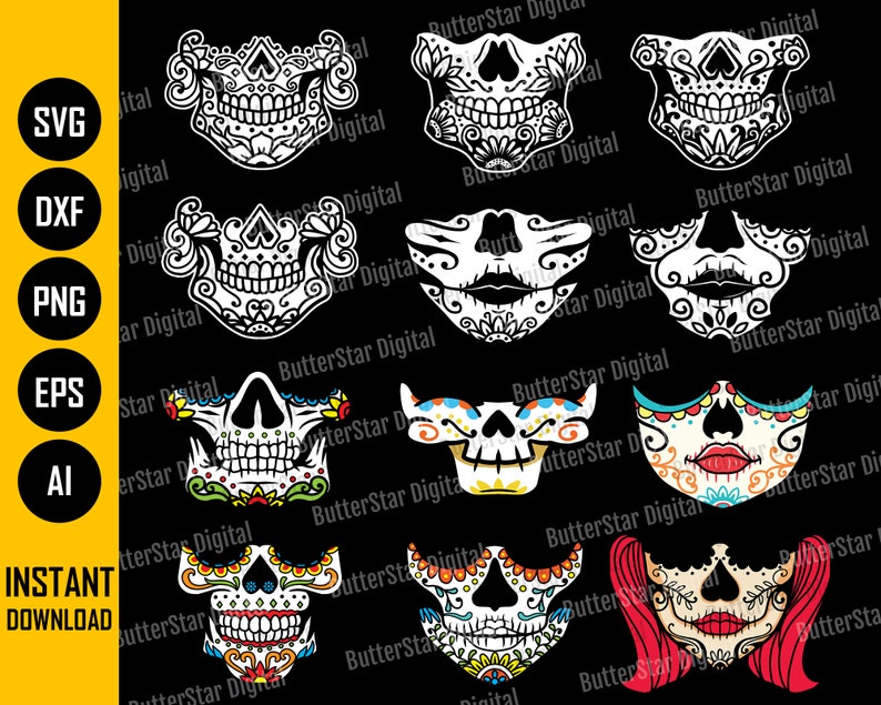 HUGE Face Mask BUNDLE SVG | 82 Quality Unique Original Facemask Designs ...
