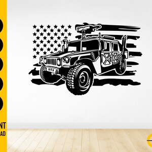 US Army Humvee SVG USA Military Svg American Truck Shirt Sticker Flag ...