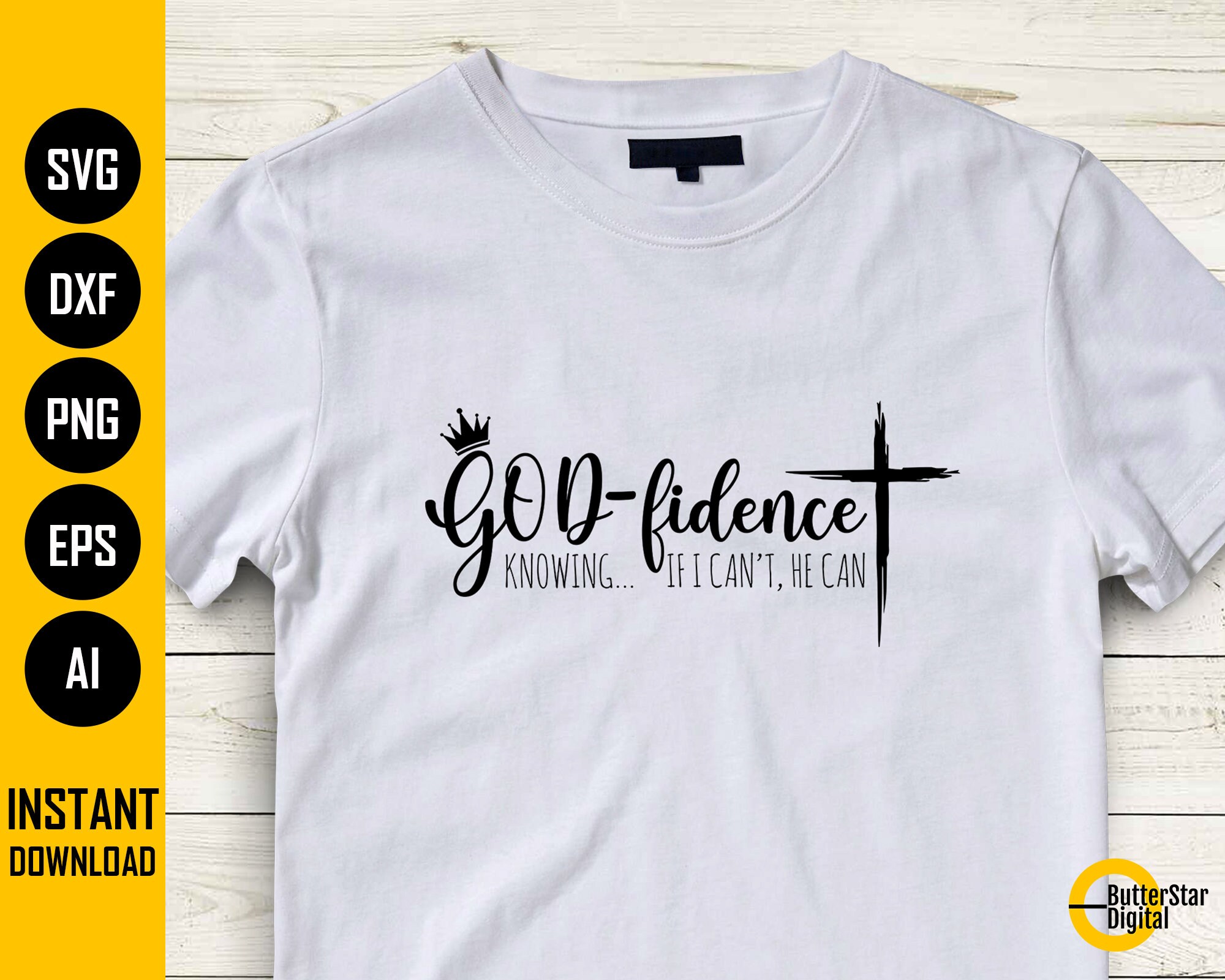 Godfidence SVG God Fidence SVG Christian SVG Bible | Etsy