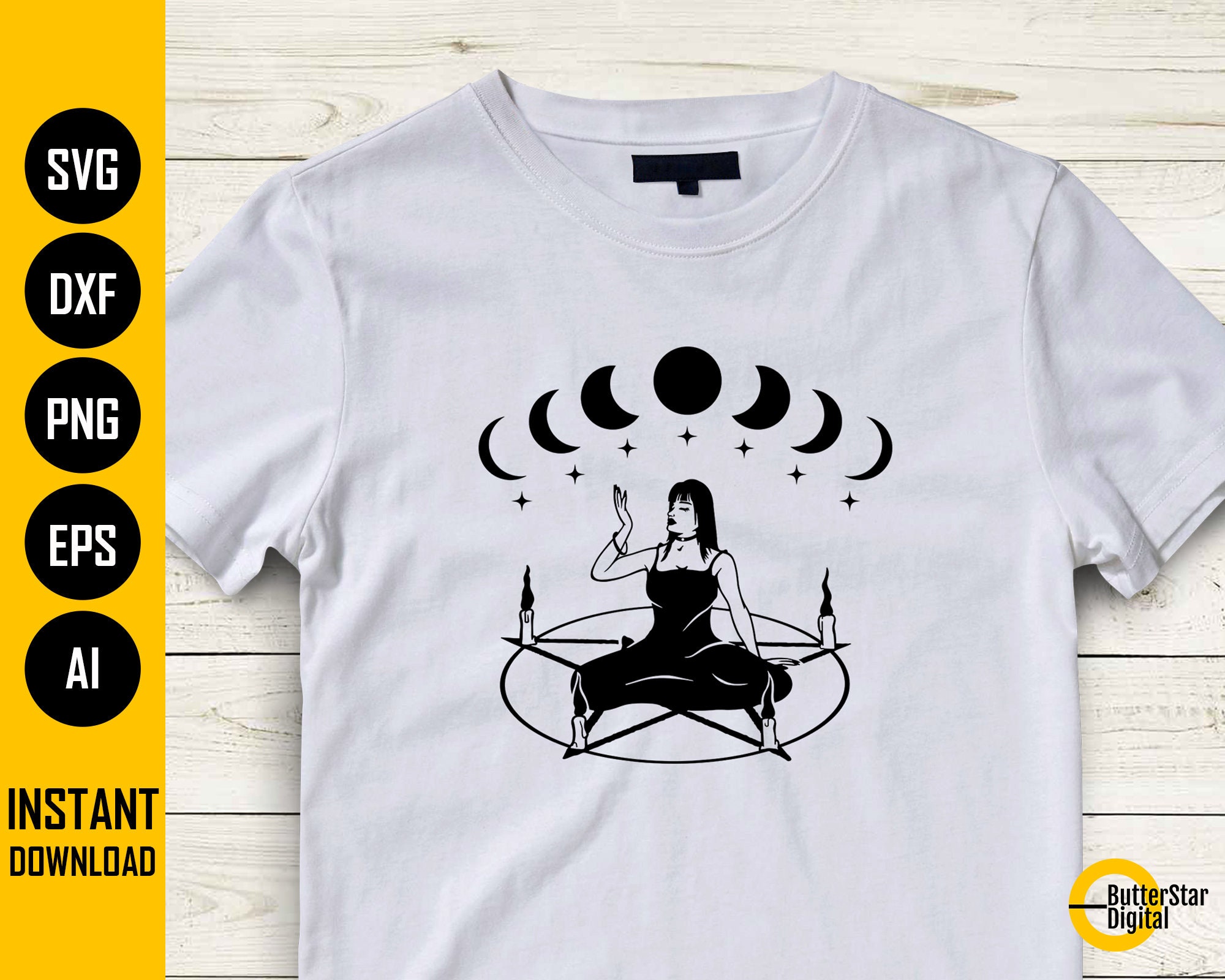 Bruja SVG / Pentagrama SVG / SVG gótico / Pagan svg / Ritual - Etsy México