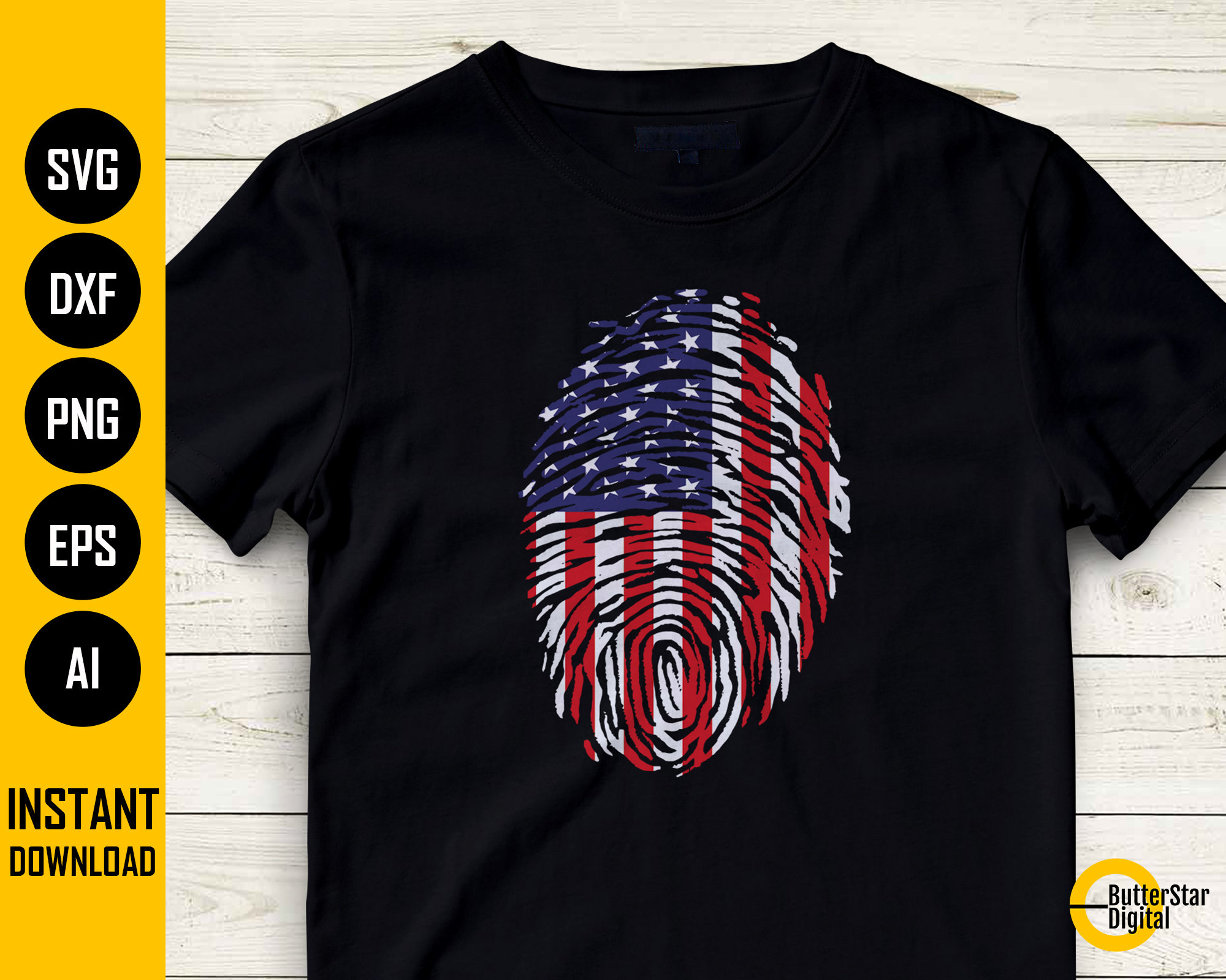 American Fingerprint SVG USA Flag SVG America Svg - Etsy