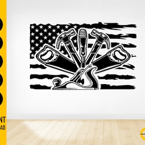US Carpenter Tools SVG | Carpentry Svg | Construction T-shirt Decal ...
