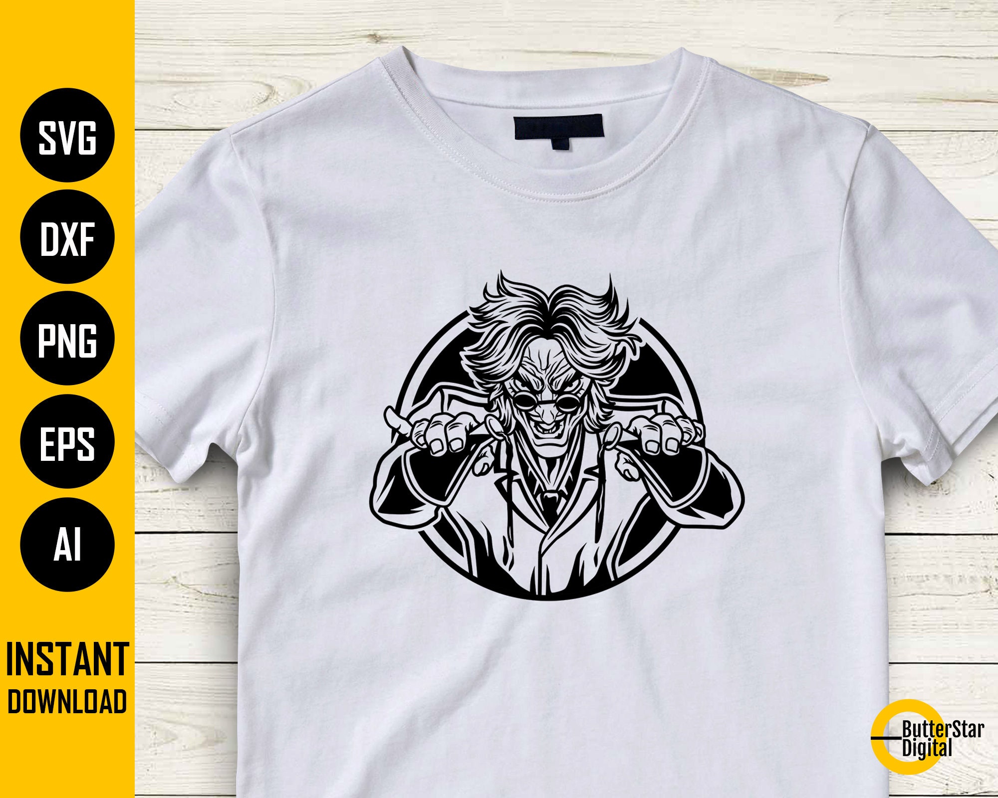 Mad Scientist SVG | Evil Genius SVG | Science T-shirt Decal Vinyl ...