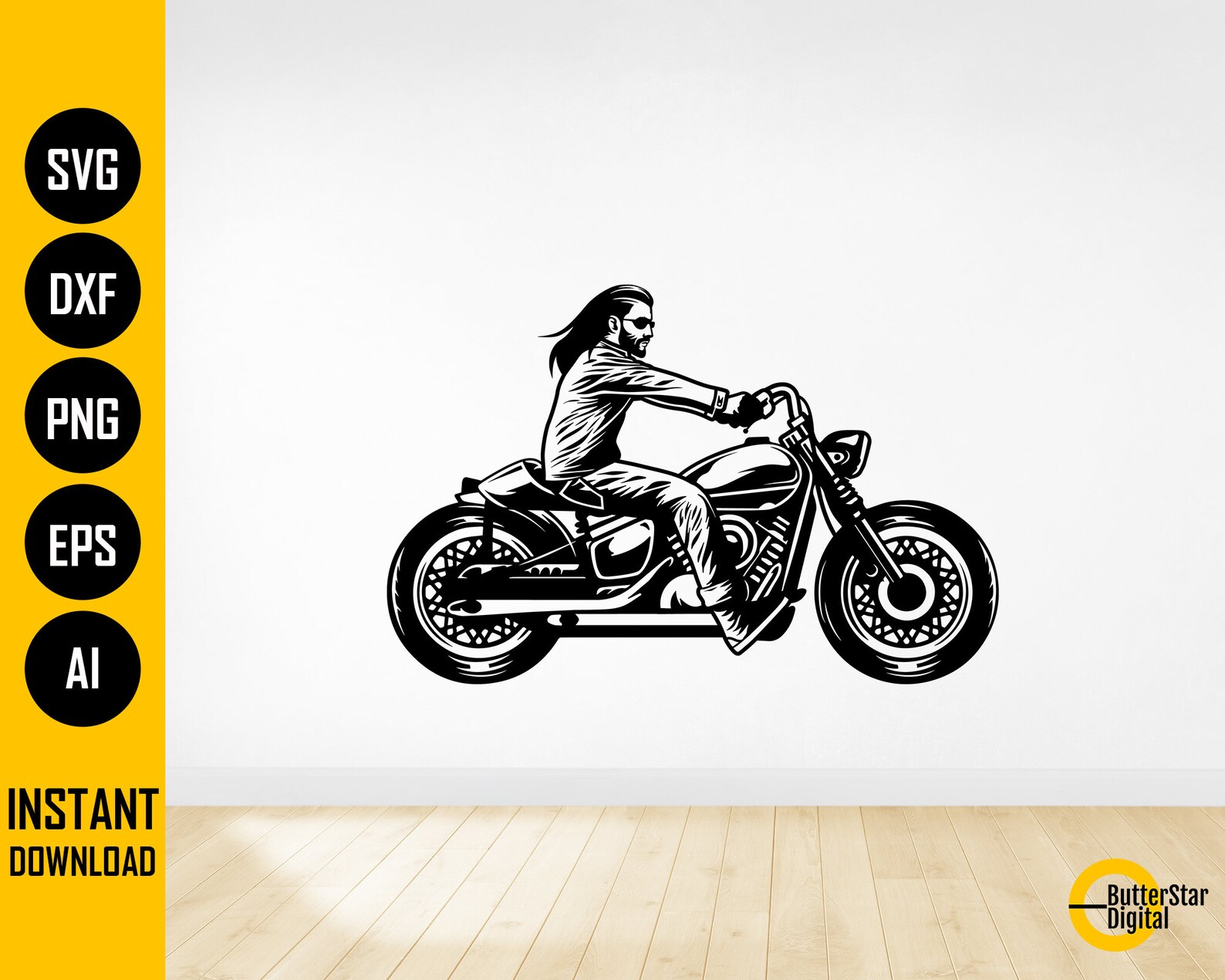 Big Bike Rider SVG Motorcycle SVG Biking Garage Road Trip - Etsy