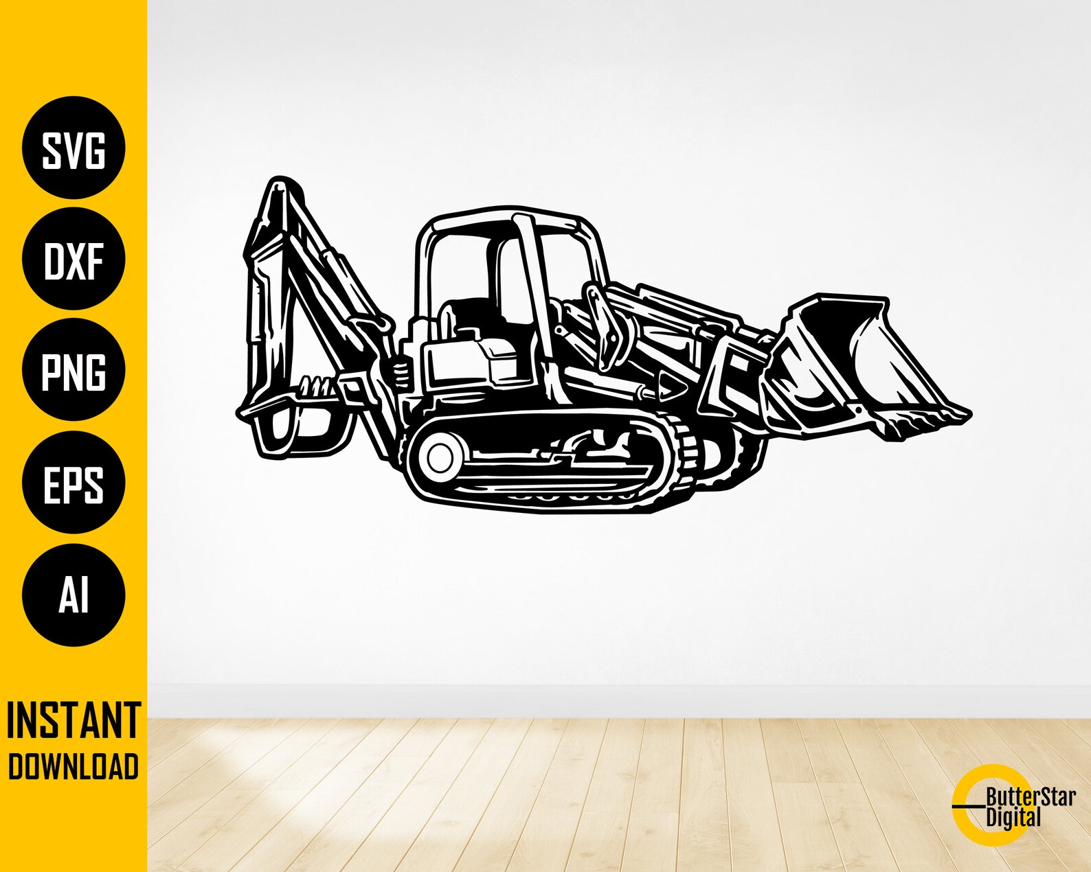 Bulldozer Backhoe SVG Loader SVG Excavator SVG - Etsy