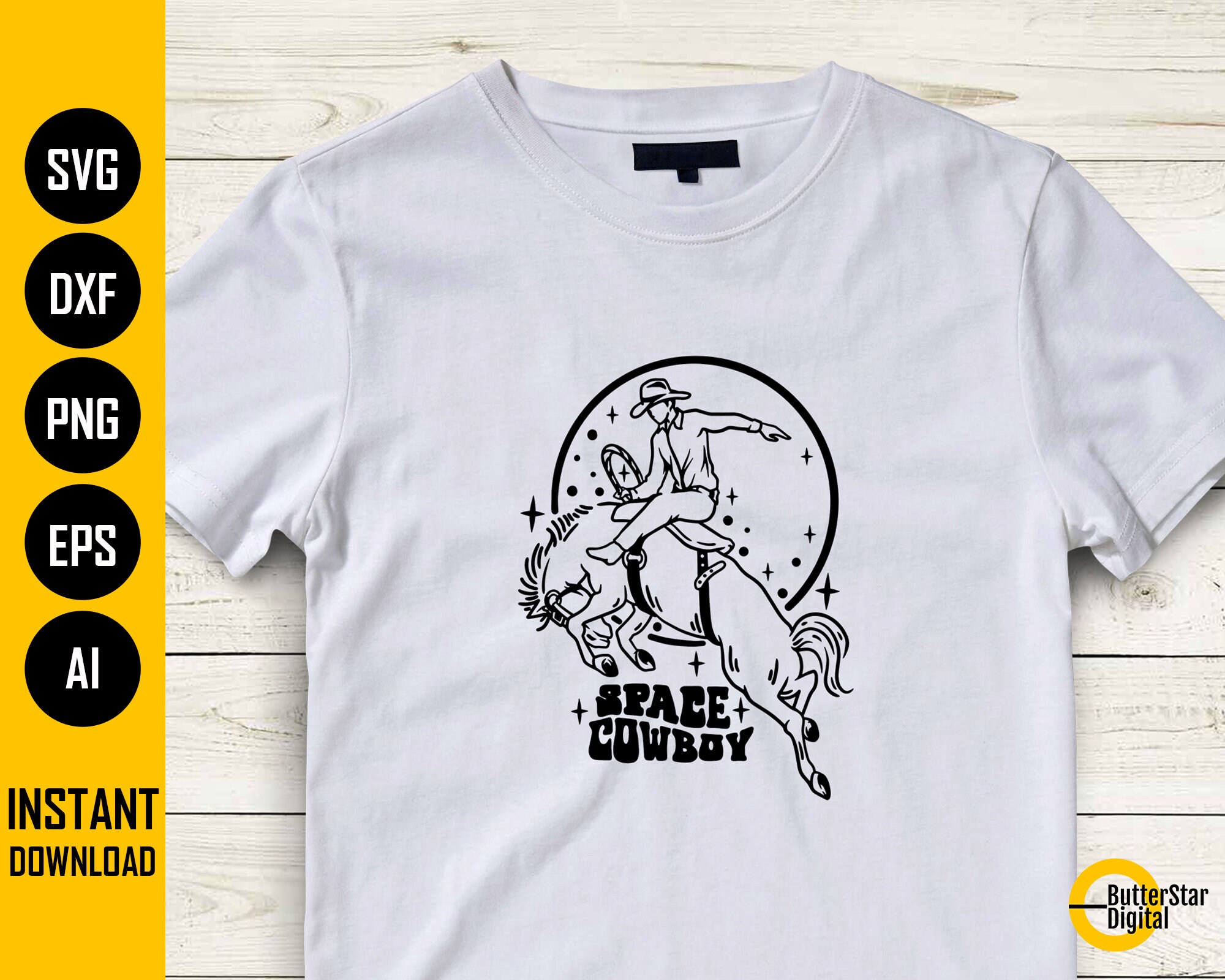 Space Cowboy SVG Country PNG Western SVG Cricut Cutting - Etsy Australia