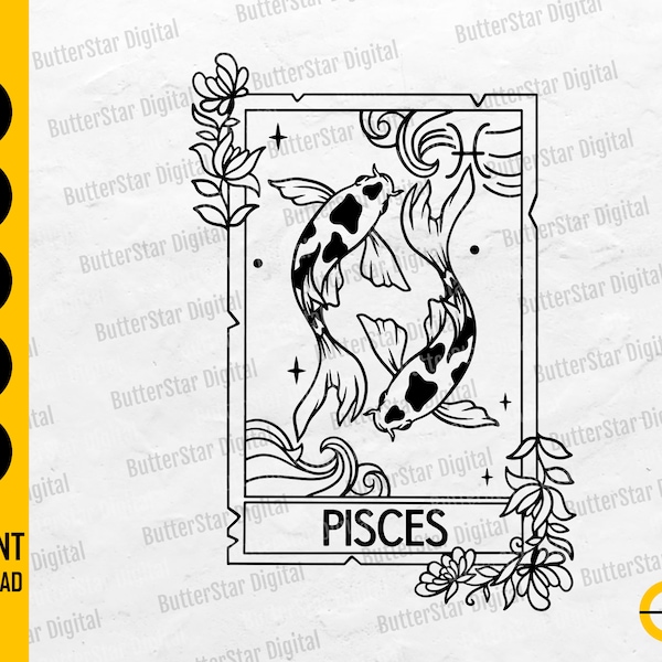 Pisces Stencil - Etsy