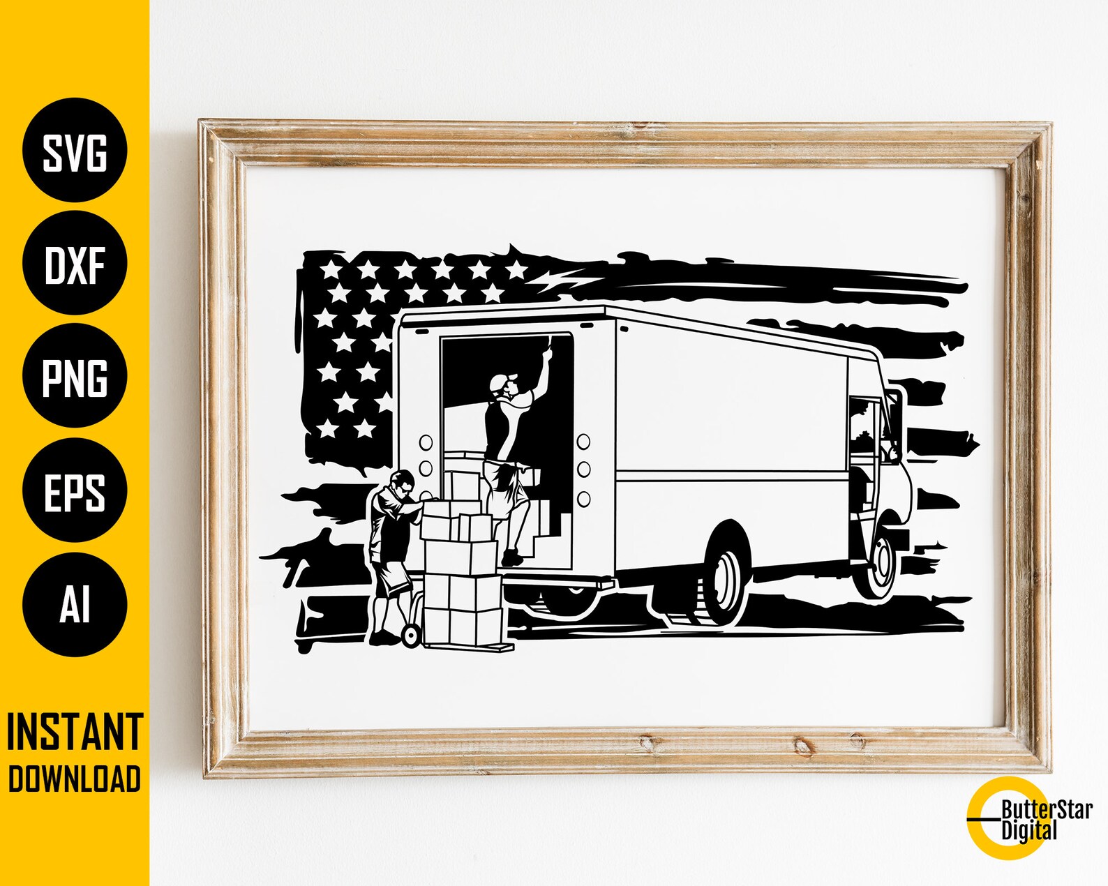 US Moving Truck SVG USA Movers Svg American Delivery Truck | Etsy