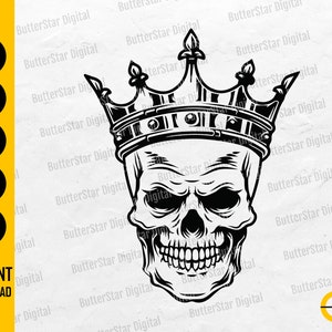 Skull King SVG | Skull With Crown SVG | Skeleton SVG | Ruler Royalty ...