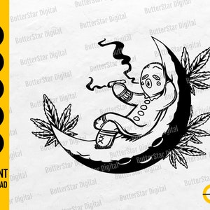Gingerbread Man Smoking Cannabis SVG Smoke Weed Joint SVG Marijuana SVG ...