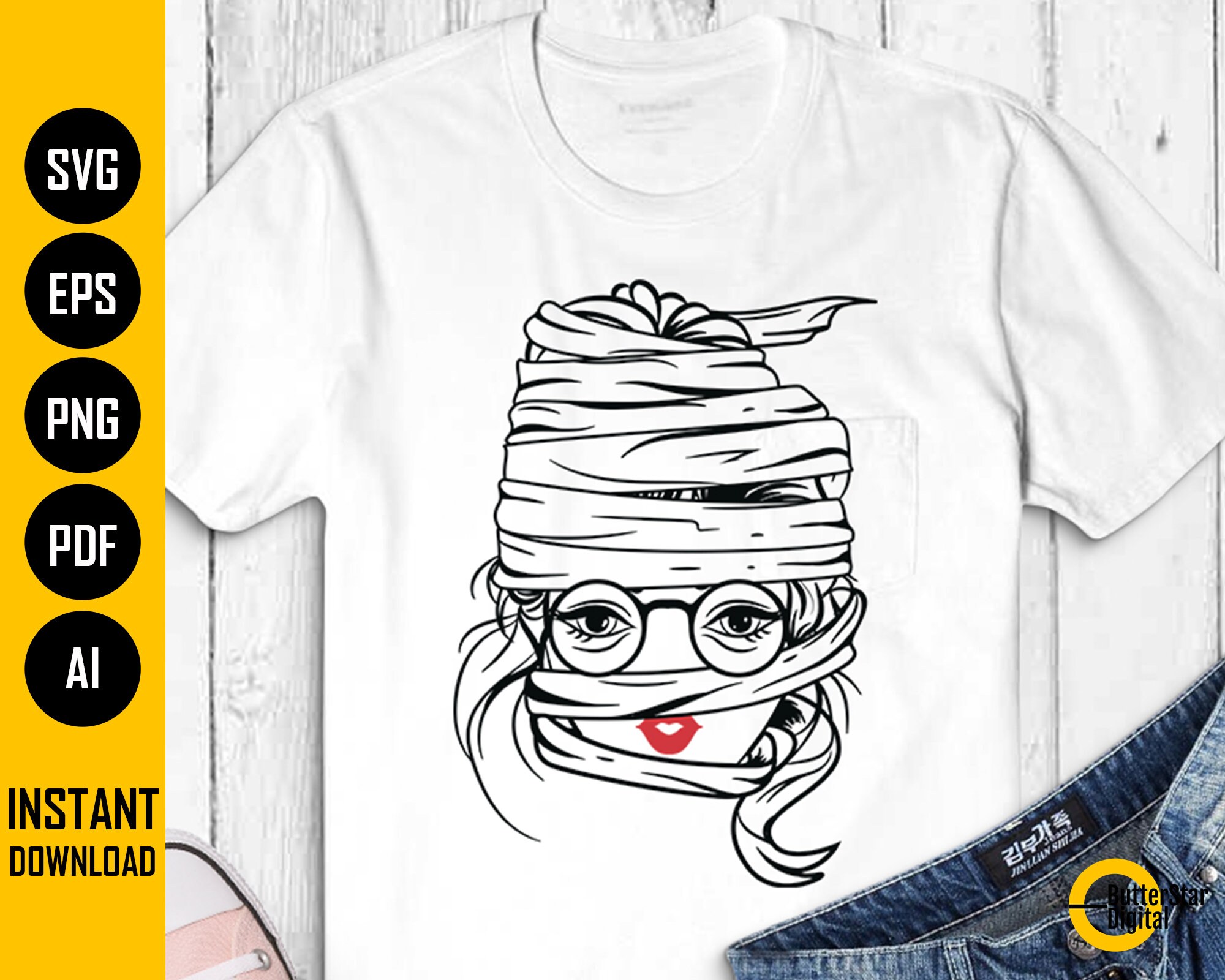 Mummy Lady SVG | Monster Woman | Cute Girls Gift Shirt Mug Bag Ideas ...