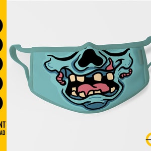 Monsters BUNDLE Face Mask SVG | Cute Kids Halloween Facemask | Spooky ...