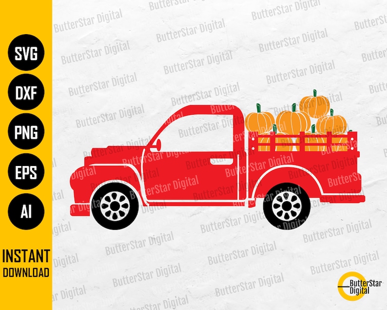 Pumpkin Truck SVG Fall Harvest Farm Truck Pumpkin Patch | Etsy