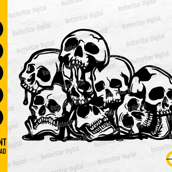 Pile of Skulls Svg - Etsy