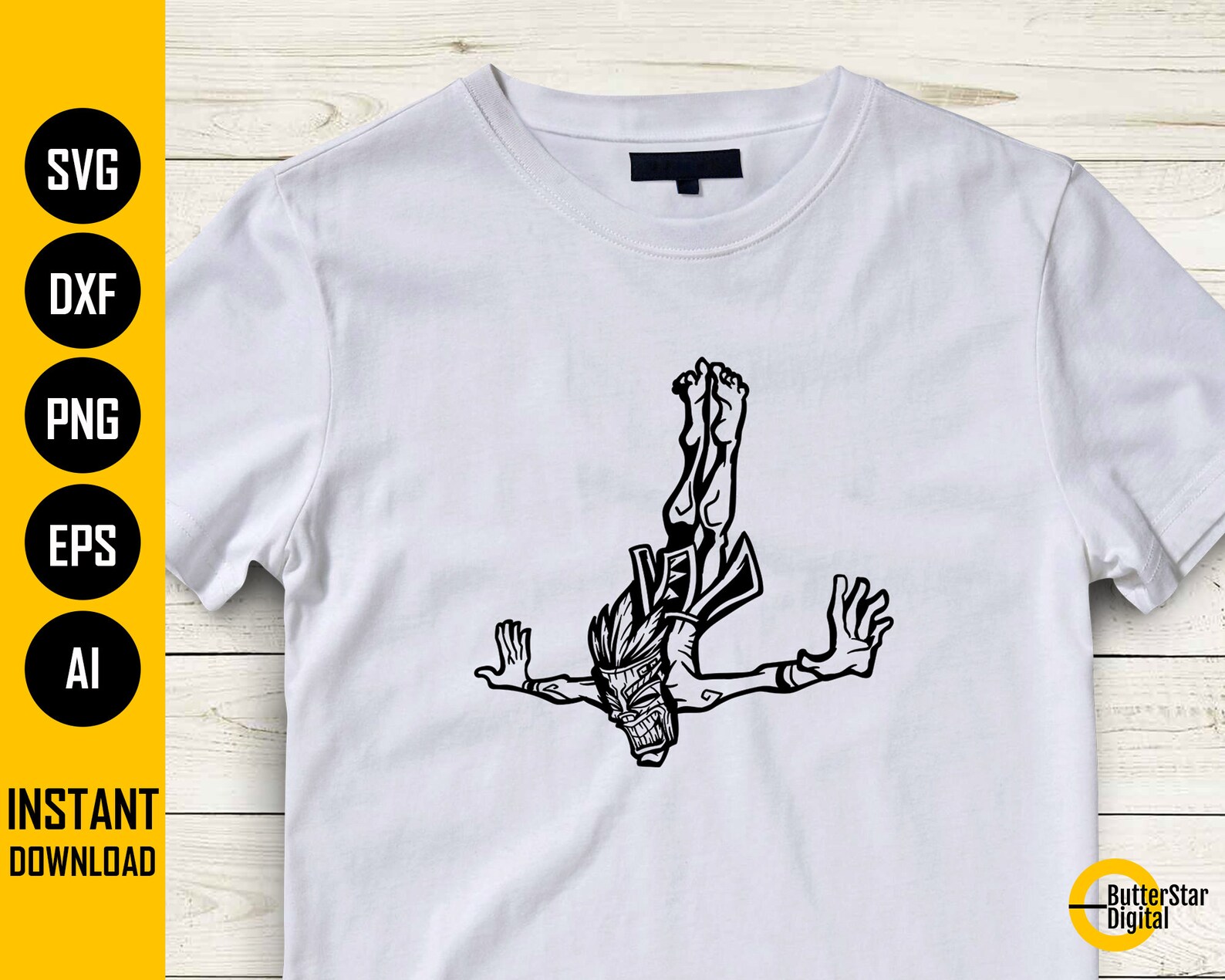 Tiki Cliff Diver SVG Ocean Sea Hawaiian Adrenaline Water - Etsy