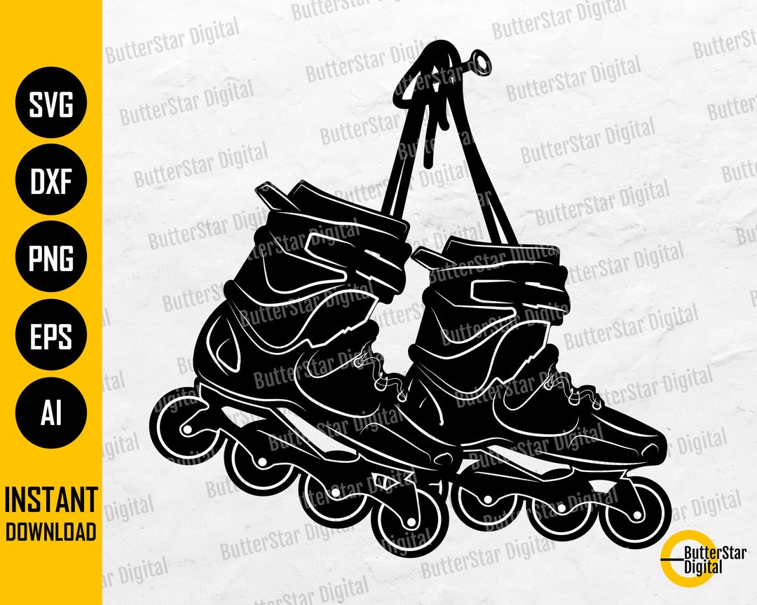 Hanging Roller Blades SVG | Inline Skates SVG | Roller Skating Decal ...