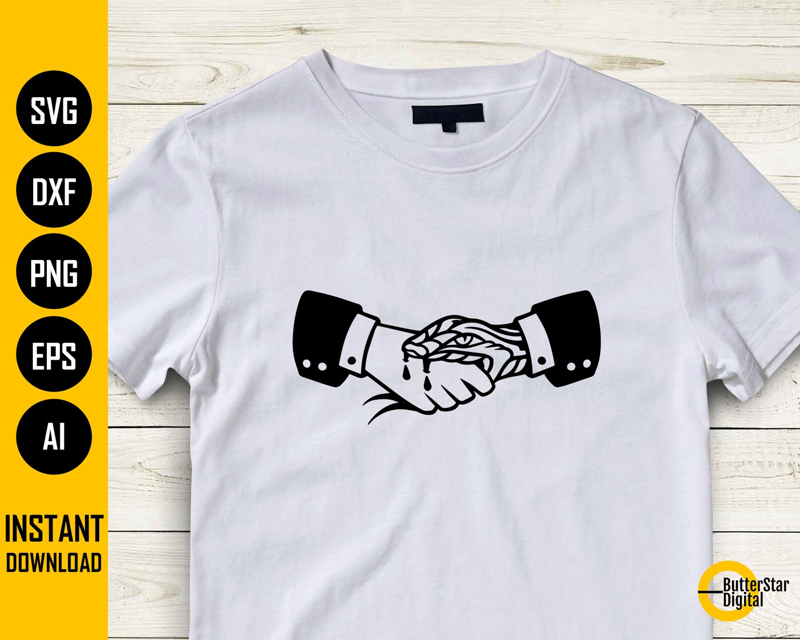 Handshake With Snake SVG | Shake Hands SVG | Animal T-shirt Decal ...