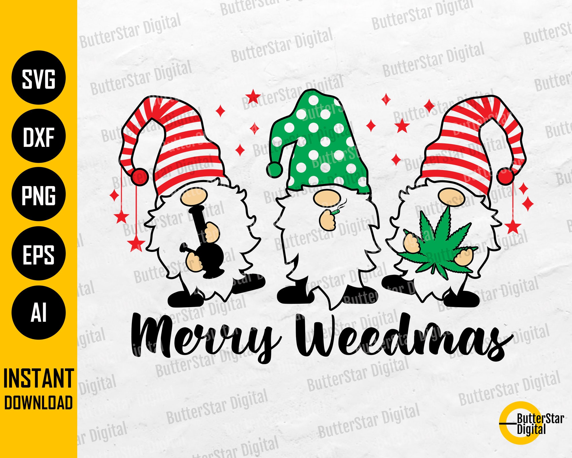 Weed Christmas BUNDLE SVG | Xmas Cannabis | Holiday Marijuana Shirt ...
