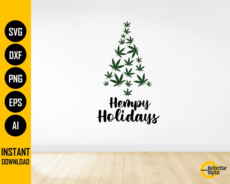 Hempy Holidays SVG Hemp SVG Funny Stoner Christmas Shirt - Etsy