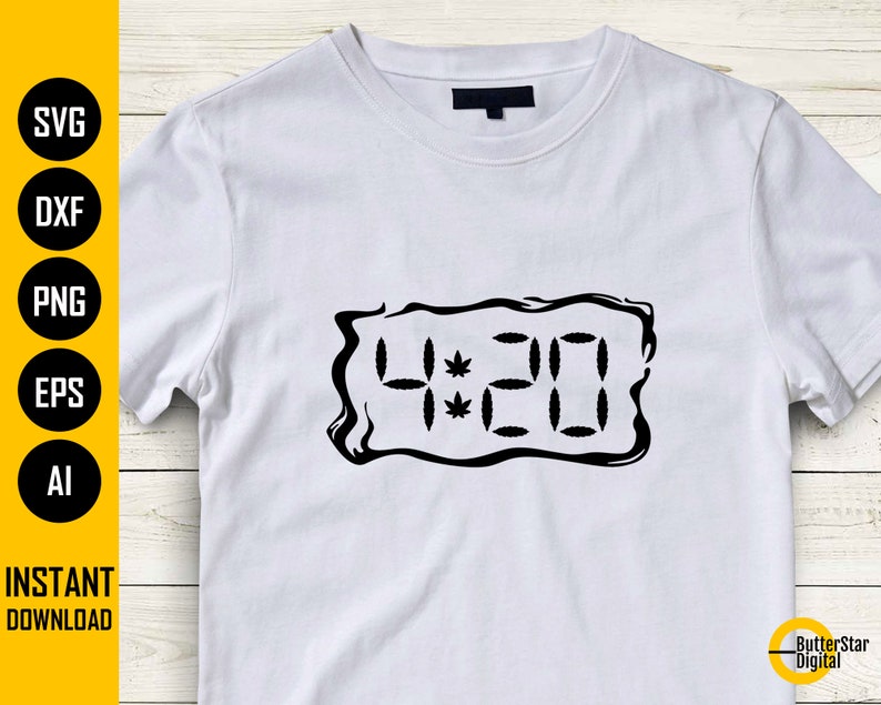 420 Digital Clock SVG | Weed SVG | Smoke Cannabis SVG | Marijuana Pot ...