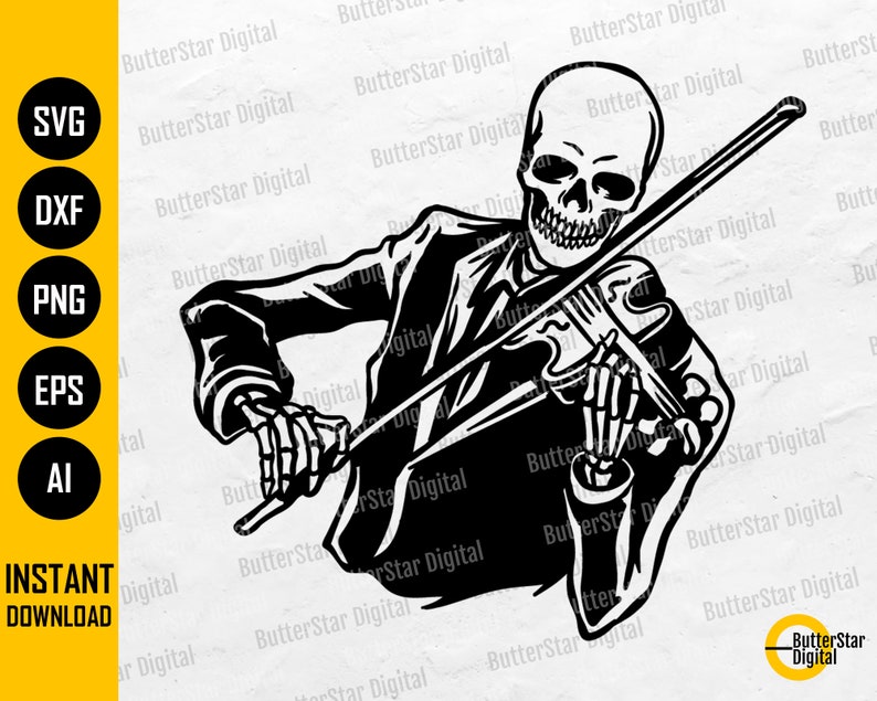 Skeleton Violinist SVG Violin SVG Musician T-shirt Vinyl - Etsy