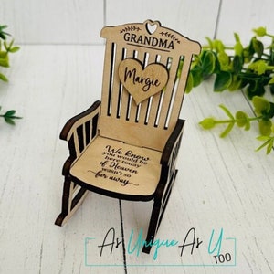 Engraved Vintage Rocking Chair, Wedding Place Setting, Memorial Chairs ...