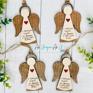 Personalized Angel in Heaven Keepsake, Custom Ornament, Beautifully ...