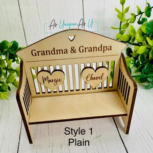 Personalized Mini Bench, Wedding Place Setting, Memorial Keepsake, Lost ...