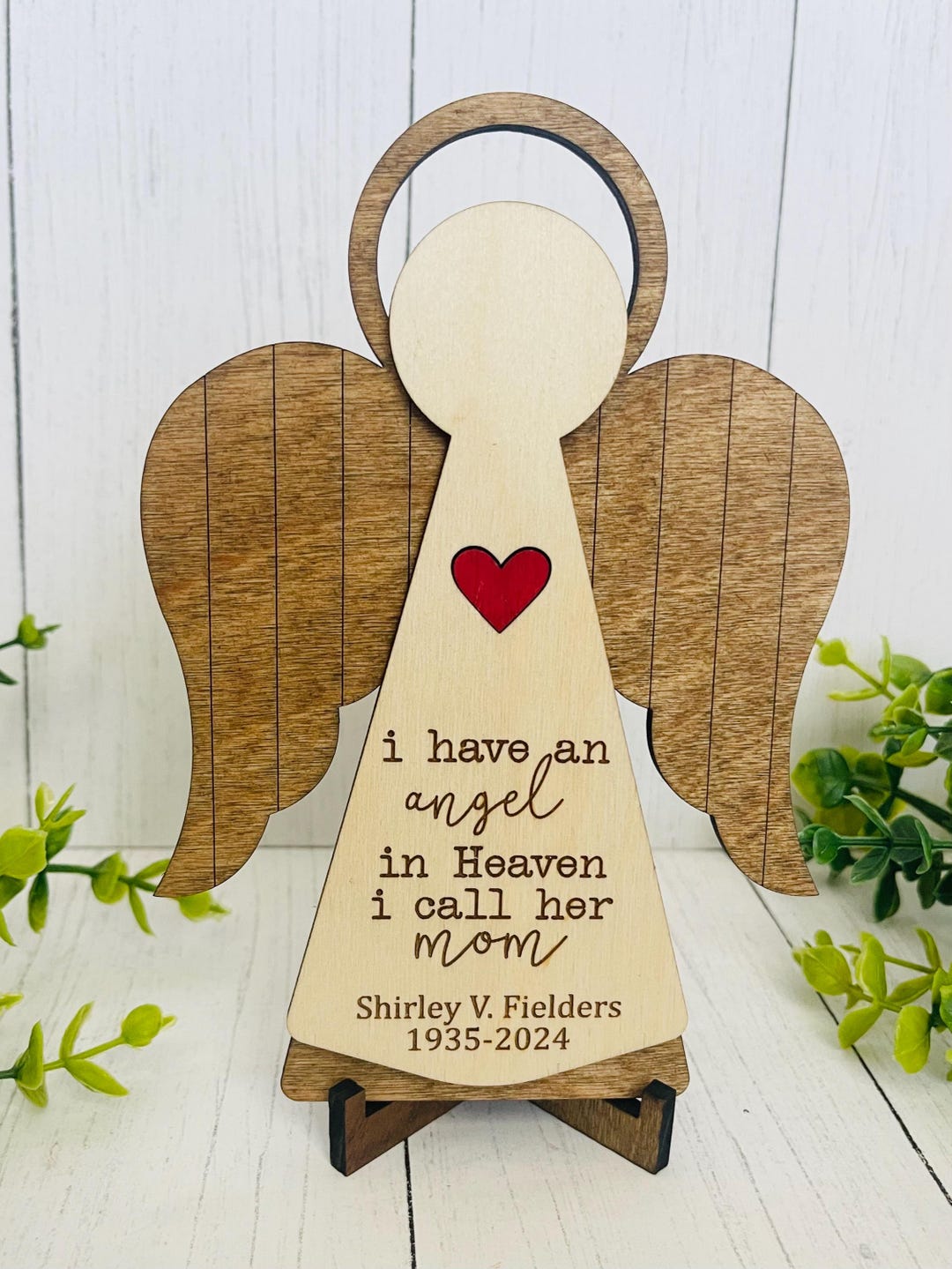 Personalized Angel in Heaven Standing Keepsake, Beautifully Engraved ...