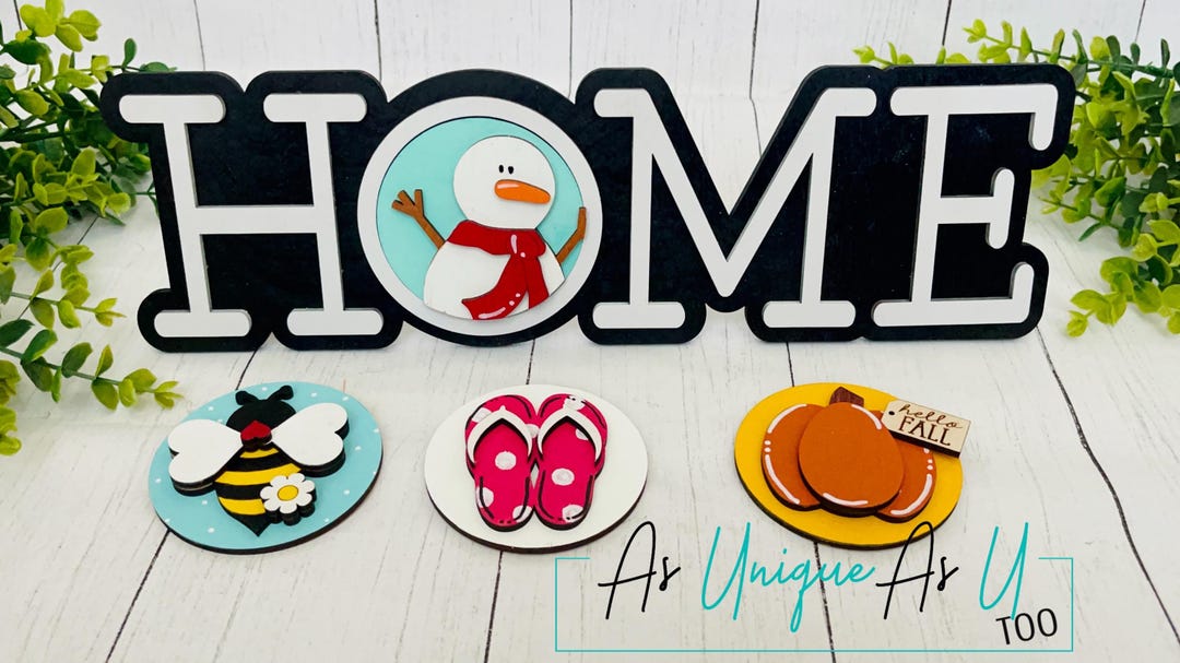 Interchangeable Home Sign, One Sign for All Seasons, Gift for New Home ...