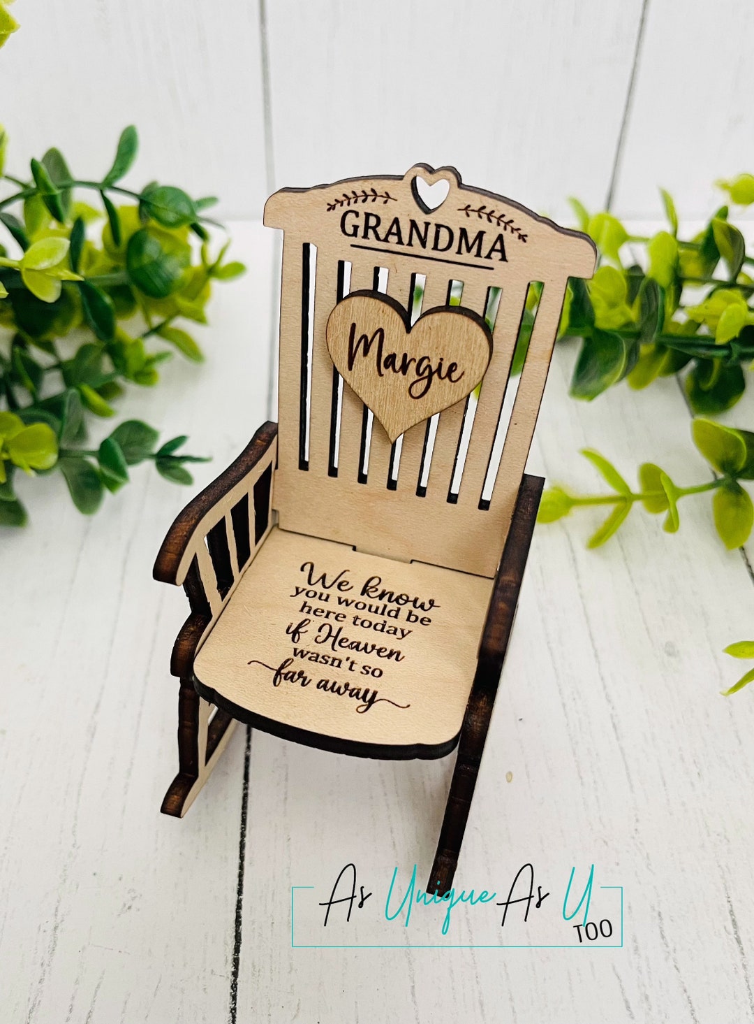 Engraved Vintage Rocking Chair, Wedding Place Setting, Memorial Chairs ...