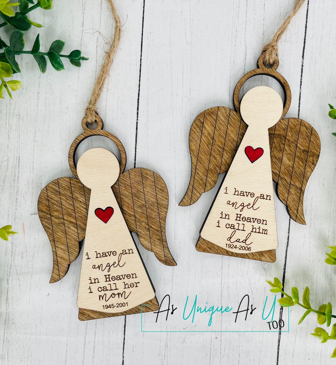 Personalized Angel in Heaven Keepsake, Custom Ornament, Beautifully ...