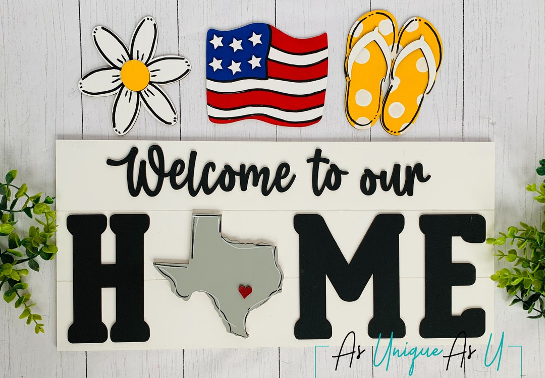 Interchangeable Home Sign, One Sign for All Seasons, Gift for New Home ...