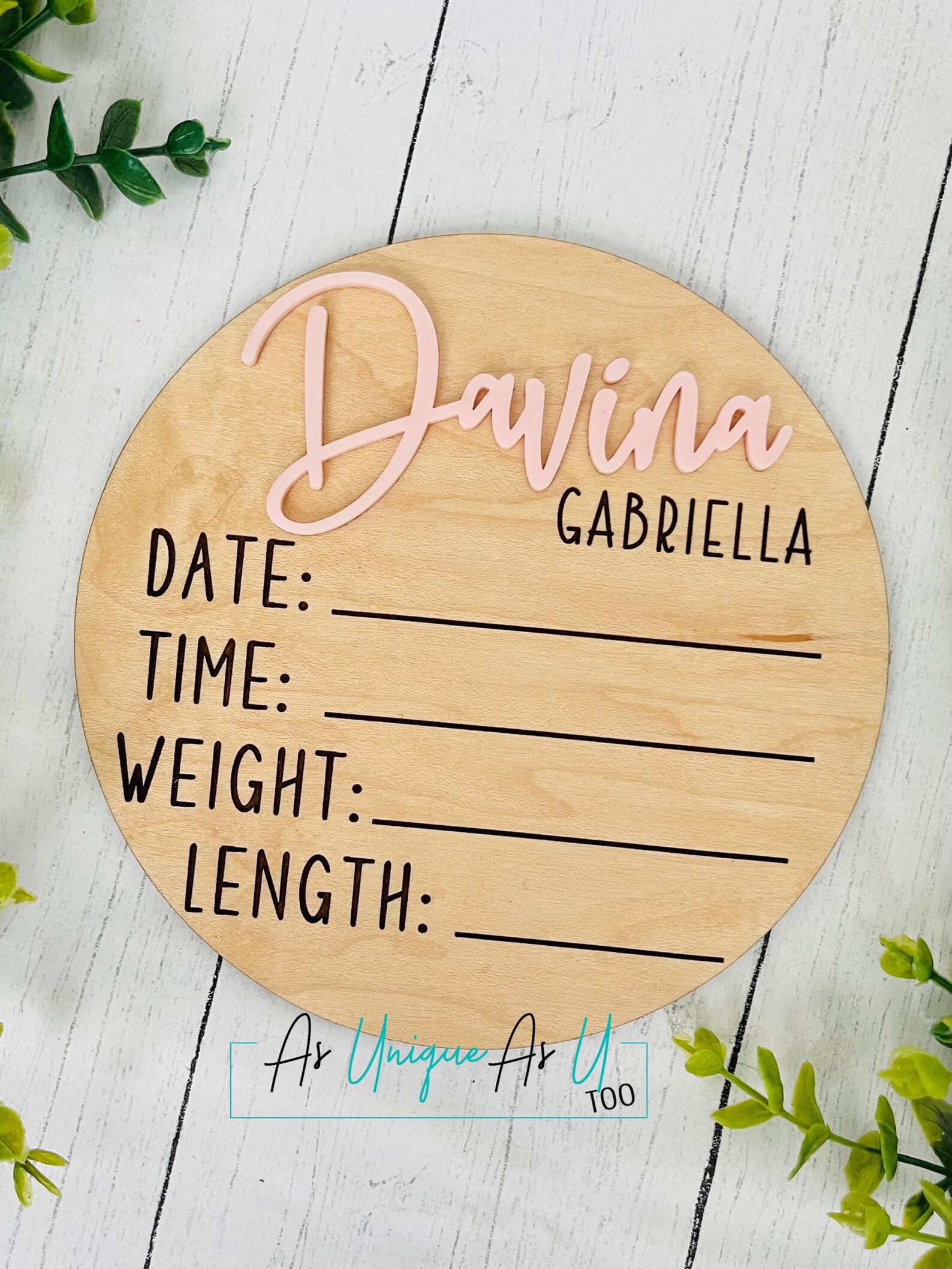 Personalized Baby Stats, Hospital Sign, Custom Baby Name Plaque, Birth ...