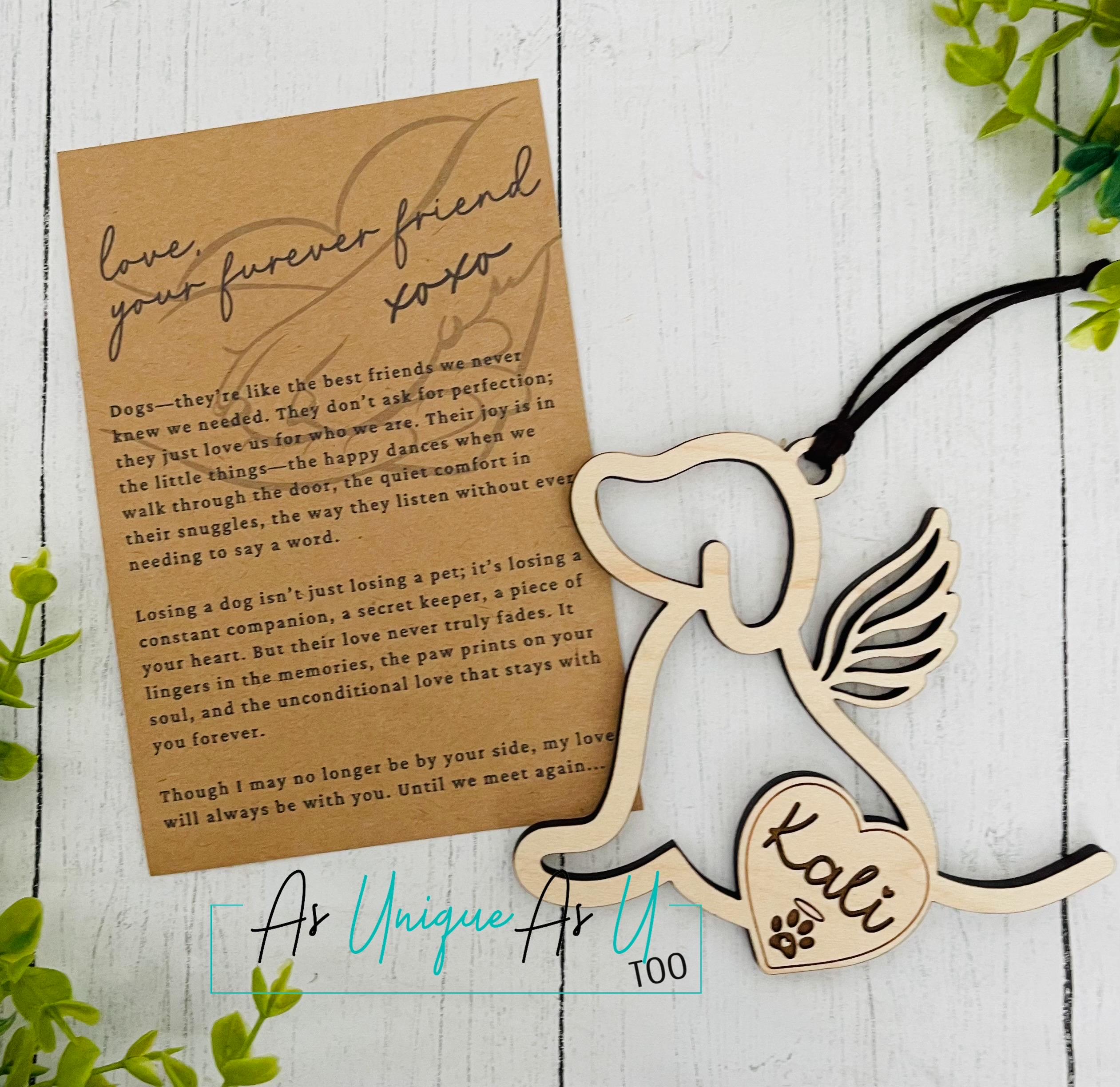 Personalized Pet Memorial Keepsake: Dog or Cat Loss Sympathy Gift - Etsy