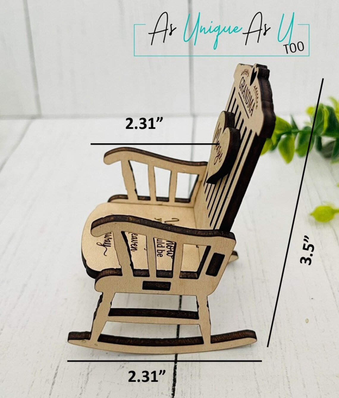 Engraved Vintage Rocking Chair, Wedding Place Setting, Memorial Chairs ...