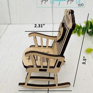 Engraved Vintage Rocking Chair, Wedding Place Setting, Memorial Chairs ...