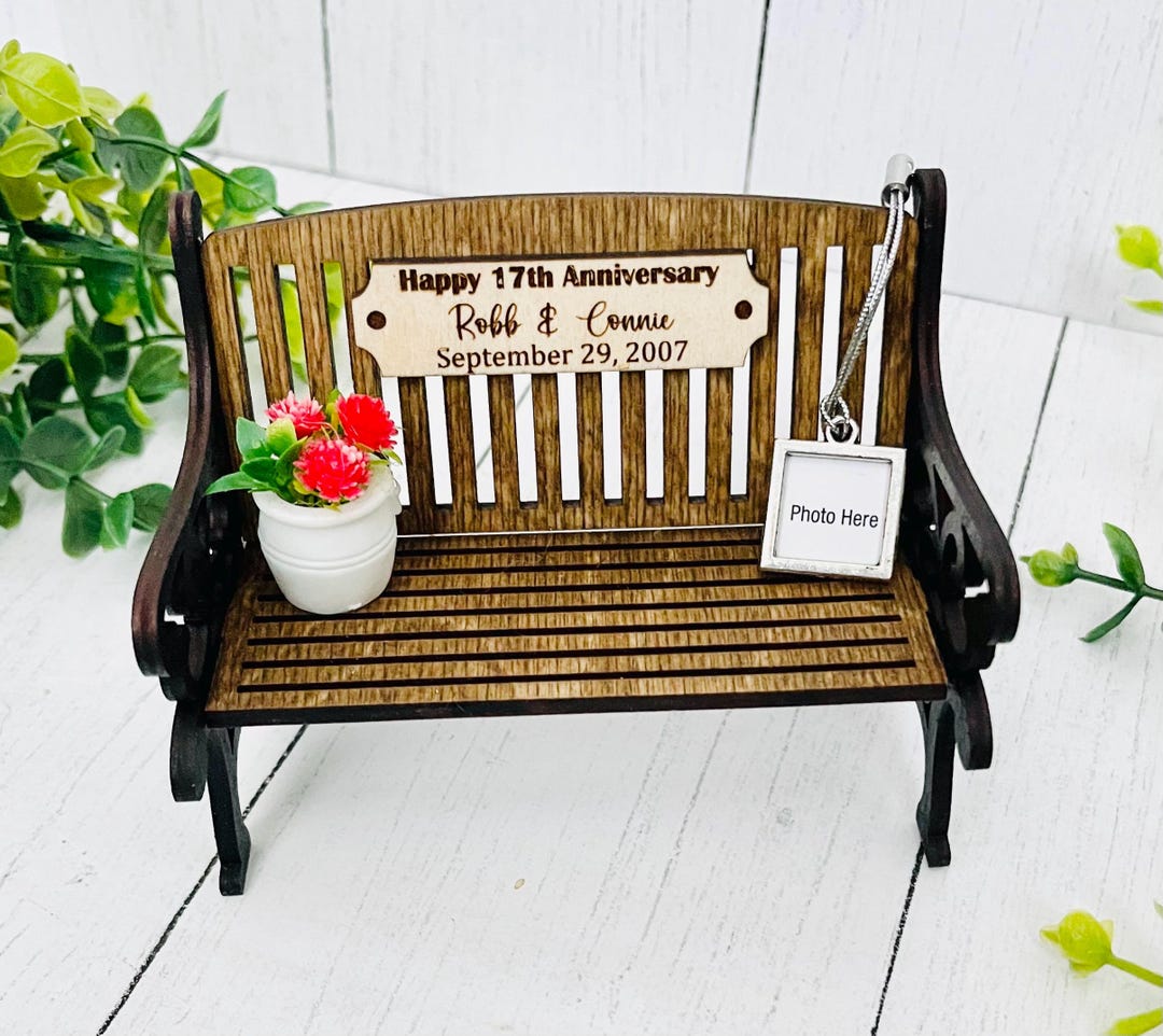 Personalized Park Bench Keepsake, Charming Miniature Gift - Etsy