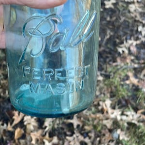 Antique Highly Sought After Blue Mason Jars - Etsy