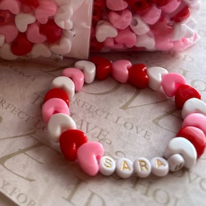 Valentines Day Bracelet, Heart Bracelet, Valentine Gift, Kids Birthday ...