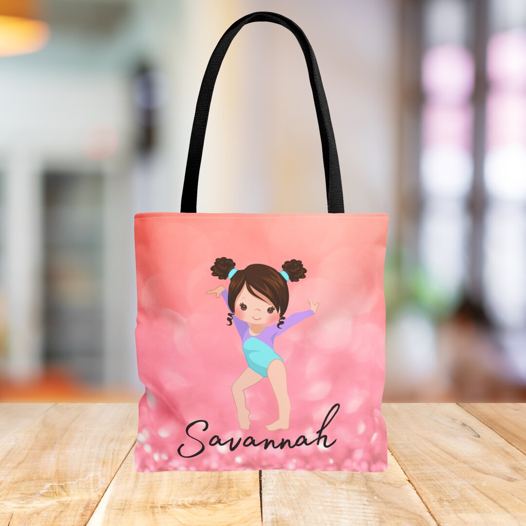 Personalized Gymnastics Tote Bag, Custom Girls Gymnast Bag With Name ...