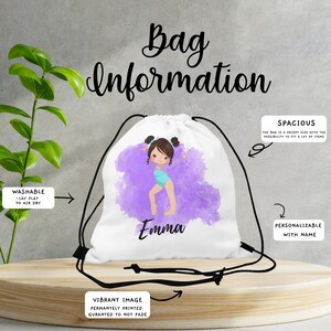 Personalized Gymnastics Drawstring Bag, Gymnastics Gym Bag, Backpack ...