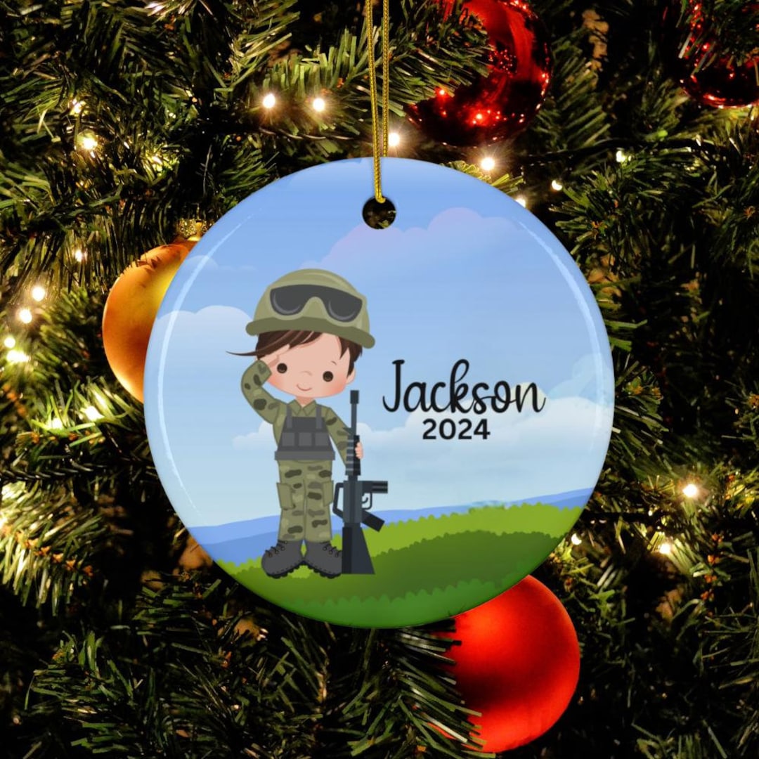 Personalized Boys Military,custom Mens Soldier Ornament, US Army Gifts ...