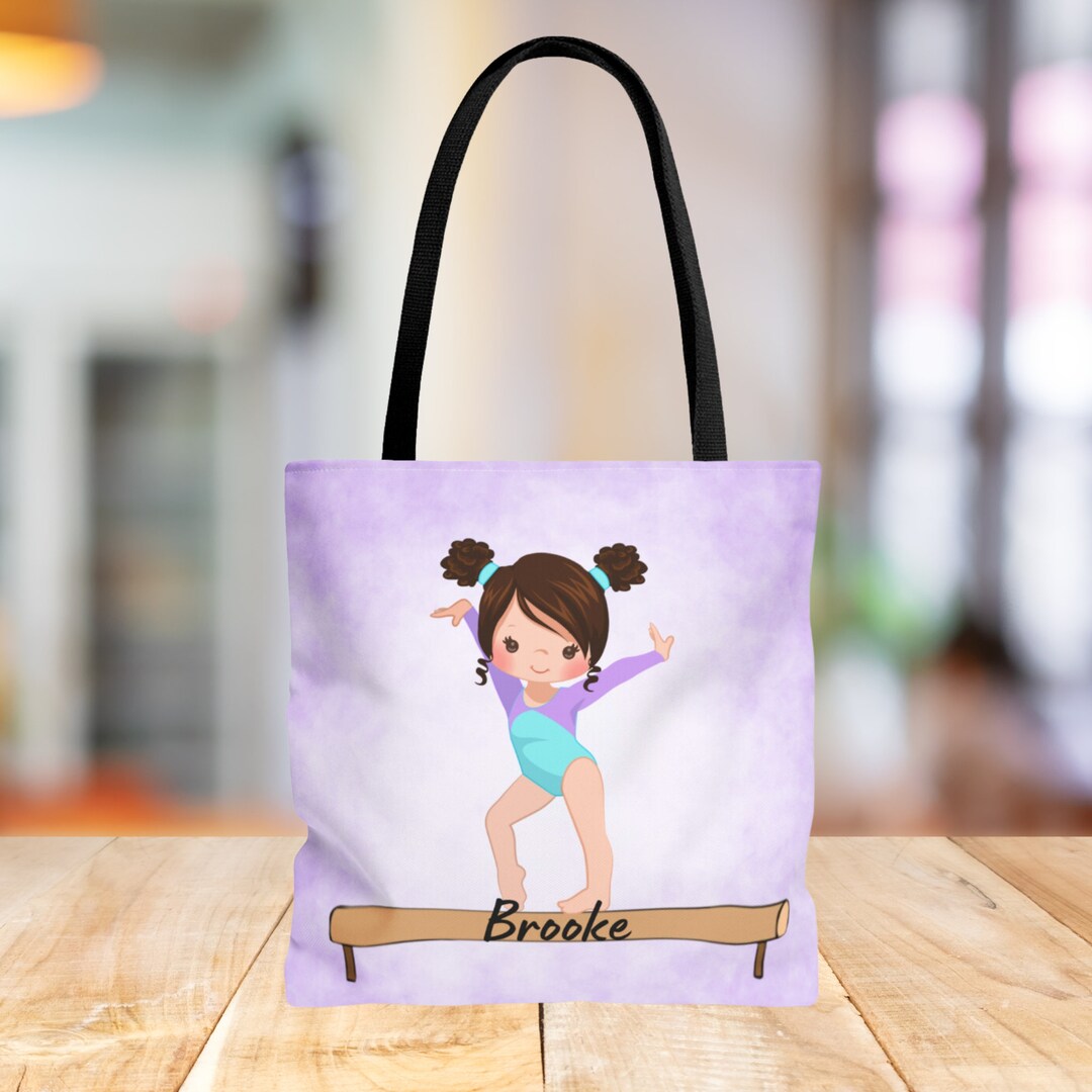 Personalized Gymnastics Tote Bag, Custom Girls Gymnast Bag With Name ...