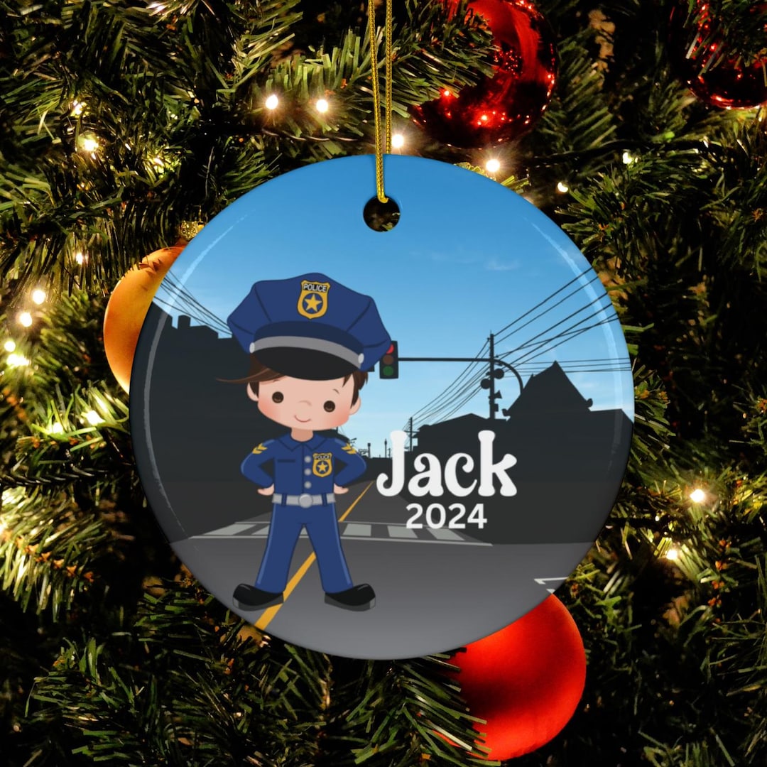 Personalized Boys Police Officer Ornament, Police Officer Graduation ...