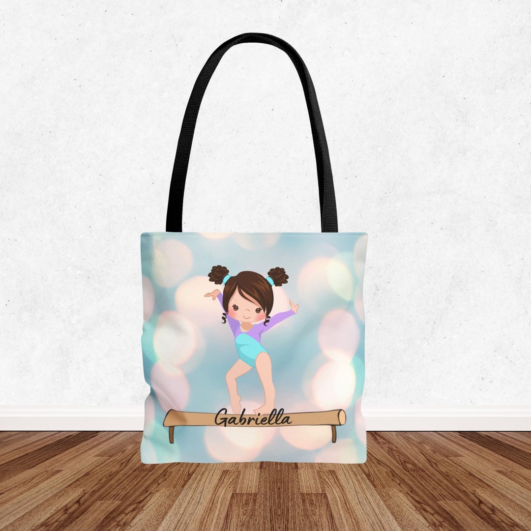 Personalized Gymnastics Tote Bag, Custom Girls Gymnast Bag With Name ...
