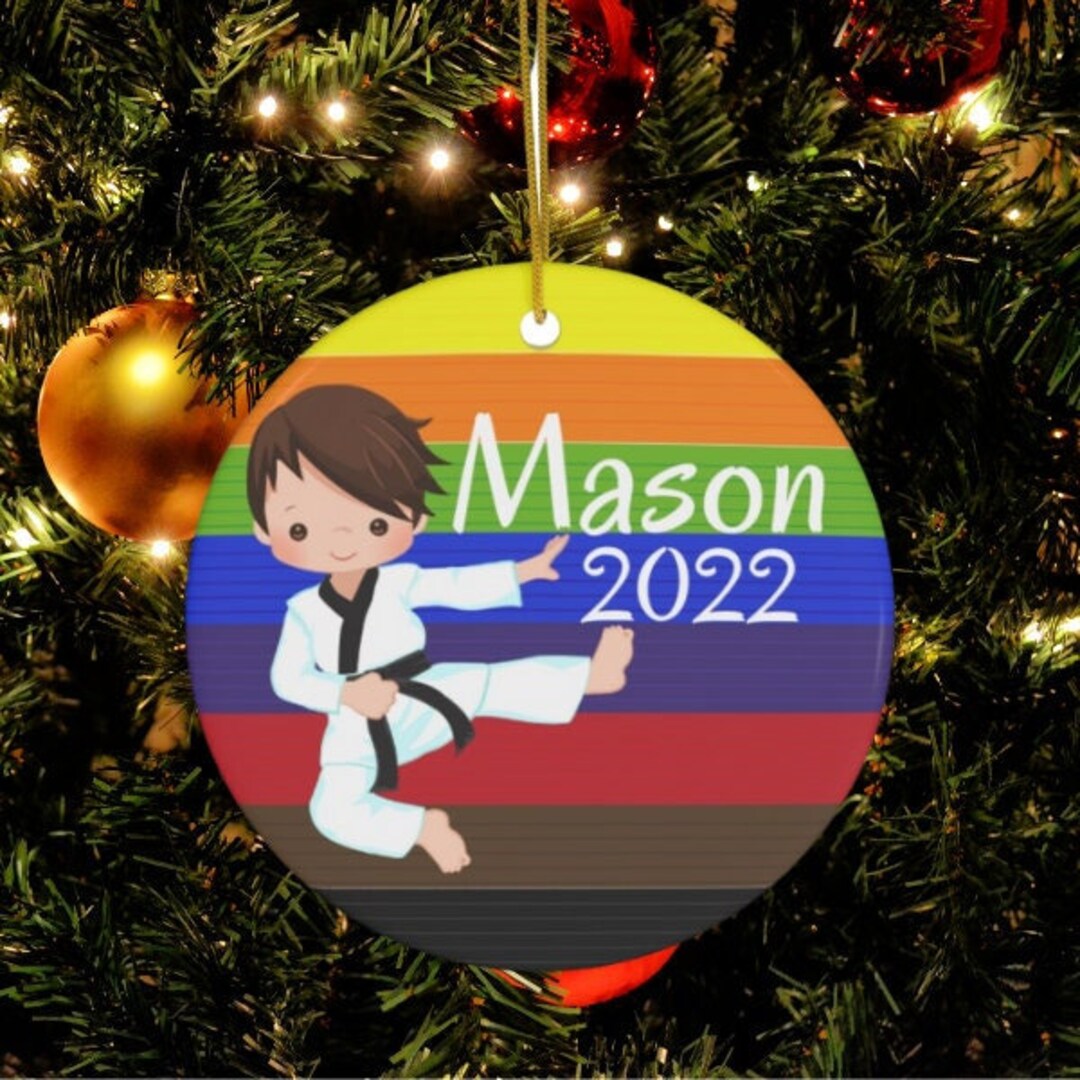 Personalized Boys Karate Ornament, Custom Karate Gift, Mixed Martial ...